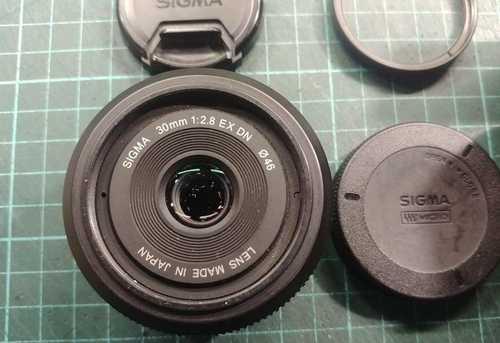 Объектив Sigma 30mm f2.8 micro 4/3 не DN Art