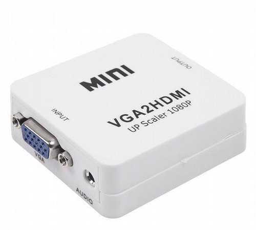 Конвертер VGA + 3.5 mm Аудио на hdmi пластики (вхо
