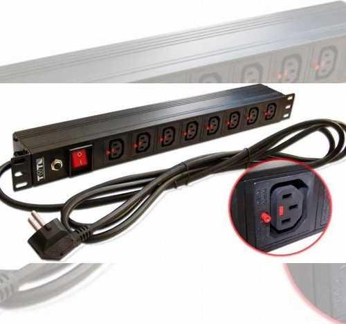 Lanmaster TWT-PDU-10A8C3L-3.0 гор.размещ. 8xC13 ба