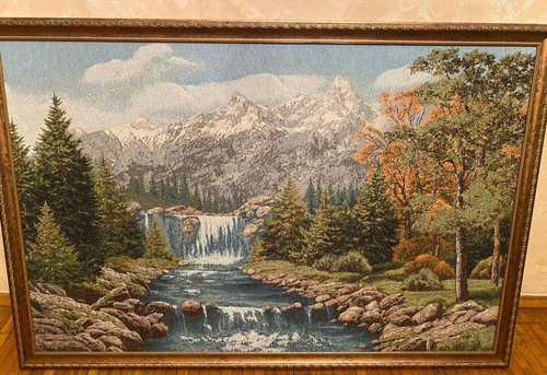 Гобелен Картина Водопад в горах