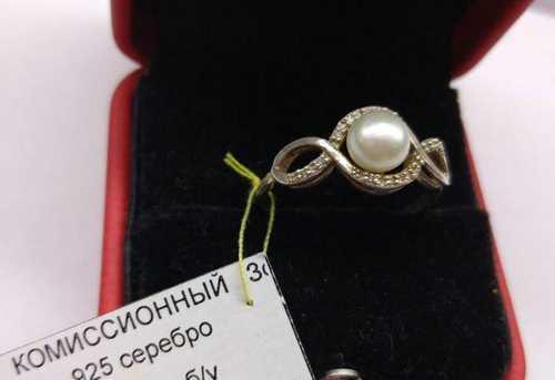 Серебряное кольцо 925 пробы с жемчугом