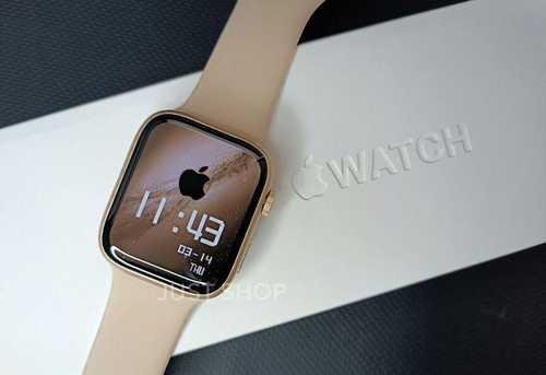 Часы Apple watch 8 (Бежевые, Оригинальная коробка)