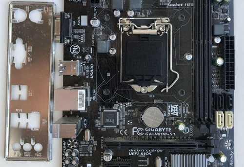 Мат. плата Socket LGA 1150: Gigabyte GA-H81M-S1