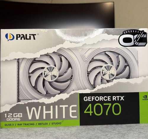 Видеокарта Palit RTX 4070 White OC 12Gb (Новая)