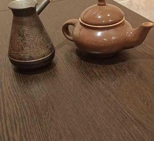 Турка для кофе СССР, керамический чайник мини