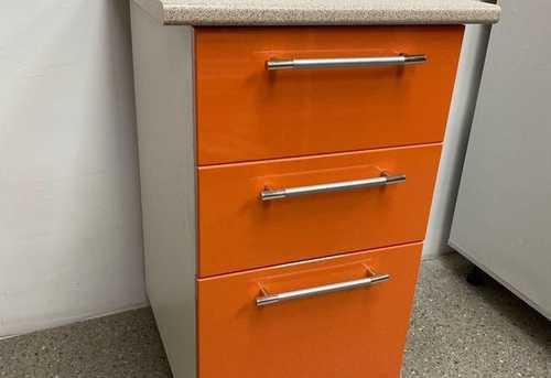 Шкаф для кухни с 3 ящиками оранжевый