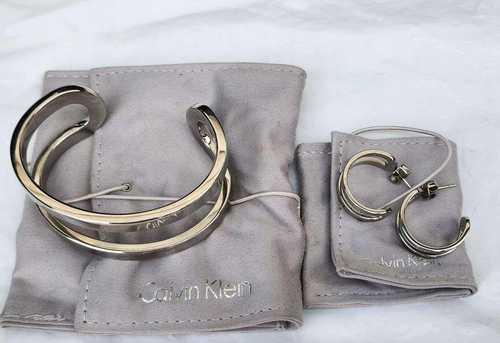 Calvin klein серьги и браслет