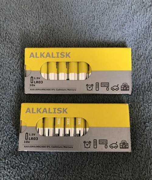 Батарейки IKEA alkalisk AAA мизинчиковые 2 уп