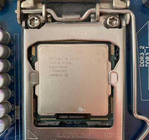 Материнская плата GE H55M+Xeon 3470+16GB+куллер