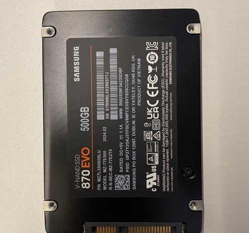 Ssd samsung 870 evo 500gb