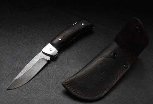 Складной нож Клык из дамасской стали