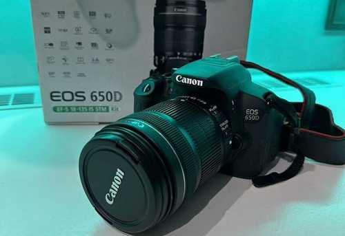 Зеркальный фотоаппарат canon EOS 650d EF-S18-135