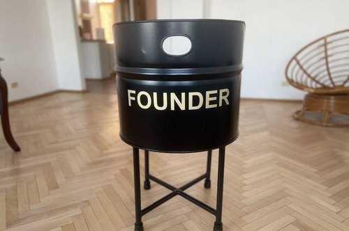 Стул кресло из бочки лофт с надписью Founder