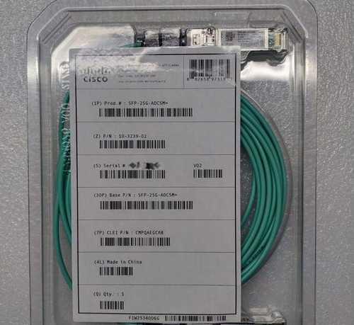 Оптический кабель Cisco SFP-25G-AOC5M 3M