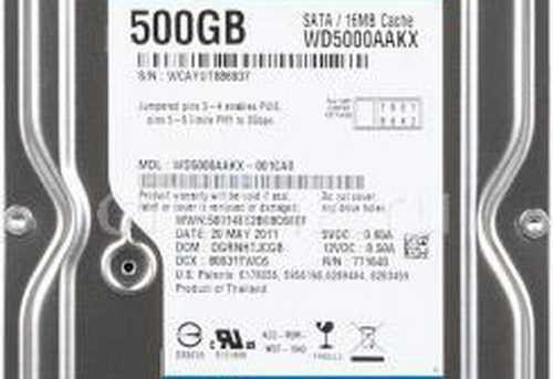 Жесткий диск WD 500 Гб. SATA CaviarBlue WD5000aakx