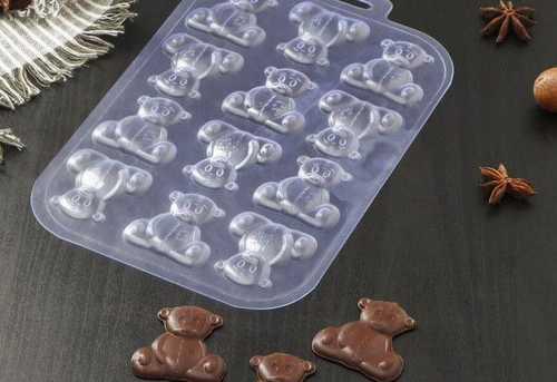 Форма для шоколада и конфет «Игрушечные медведи»