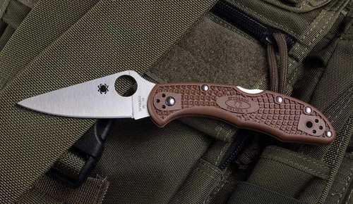 Складной нож Delica Flat Ground Brown 11fpbn