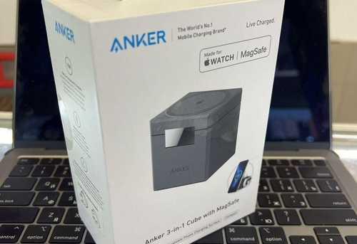 Беспроводная Зарядкuа Anker Cube 3в1 MagSafe 30W