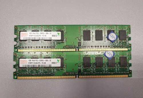 Комплект озу DDR2 2Gb(2x1Gb) Hynix pc5300