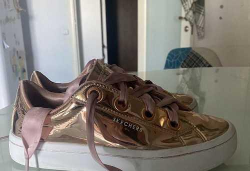 Кеды skechers золотые на 23,5