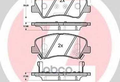 25348.180.1 колодки дисковые перед 133x60x18