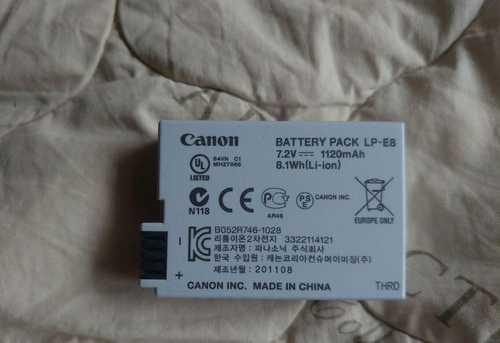 Батарея для фотоаппарата Canon
