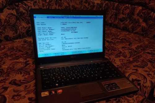 Ноутбук 14" Acer 4810tg, 4gb, 240Gb SSD, 500Gb HDD