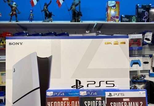 Sony PlayStation 5 Slim + Серия Игр Человек Паук