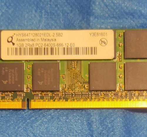 Qimonda Sodimm DDR2 800 1GB (оригинал)