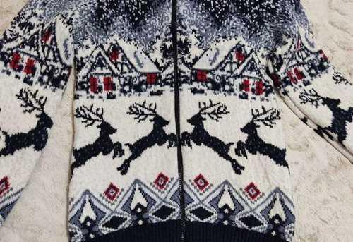 Новогодний свитер кардиган Pulltonic
