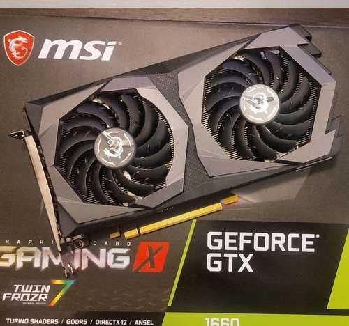 Видеокарта GTX 1660 MSI gaming X 6GB