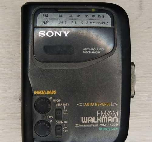 Кассетный плеер sony walkman wm fx309