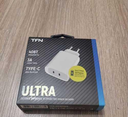 Сетевое зарядное устройство TFN x2 USB-C PD 40W