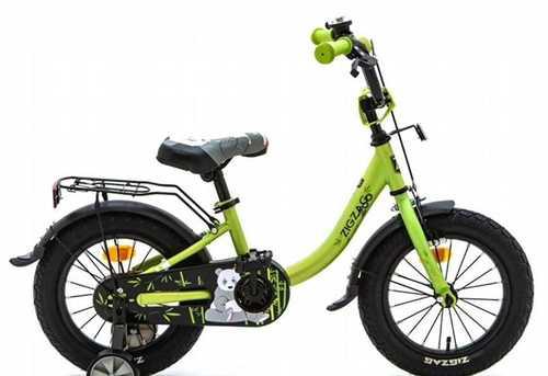 Детский велосипед zigzag 14" Zoo зеленый (2024)