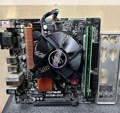 I3-7100 + ASRock H110M-DVS + DDR4 2x4Gb RAM