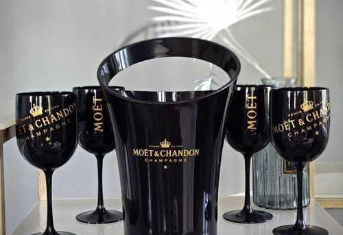 Ведро Moet&Chandon черное для льда