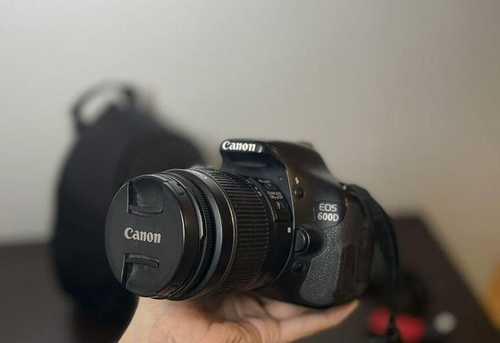 Зеркальный фотоаппарат canon 600d + объектив 18-55