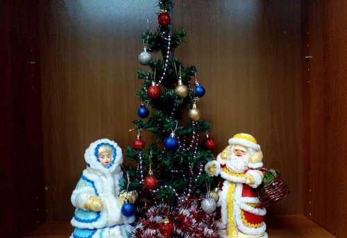Дед Мороз и Снегурочка,куклы-шкатулки