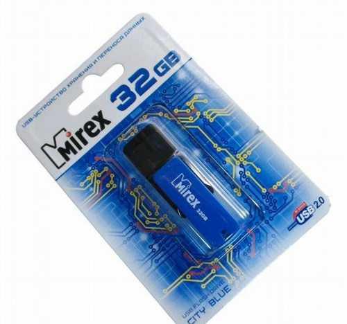 USB флешка Флешка 32 гб Mirex City Blue