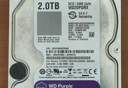 Жесткий диск hdd 2 тб