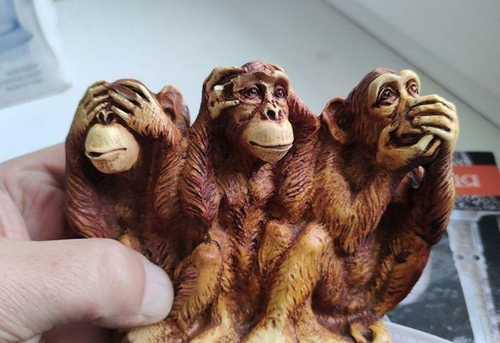 Статуэтка три обезьяны винтаж
