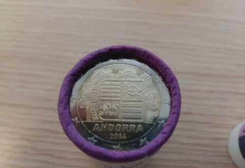 Монеты 2 Евро Андорра 2014