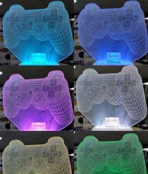 Лампа геймпад Dualshock 4 3D New