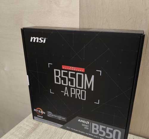 Новая материнская am4 Msi b550m-a pro