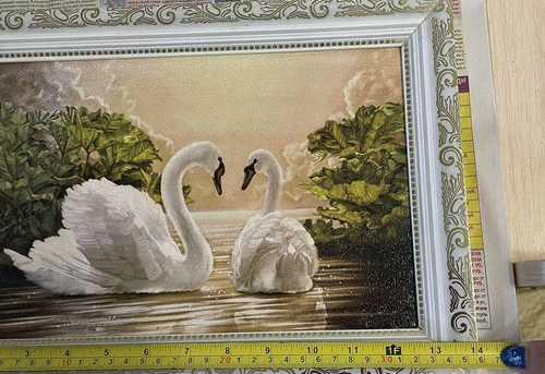 Картина Лебеди картон