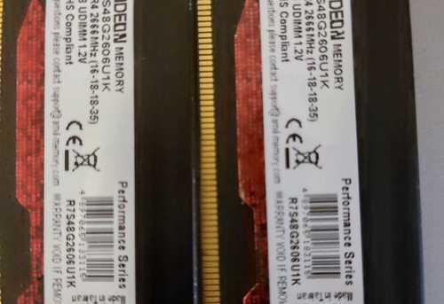 Оперативная память ddr4 4x2GB 2666MHz