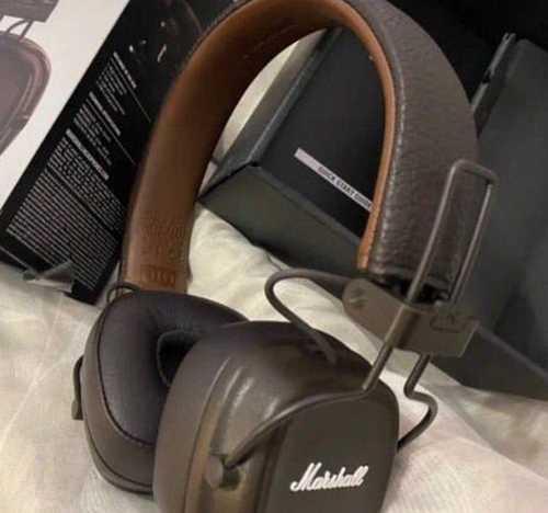 Marshall major 4 коричневые brown наушники