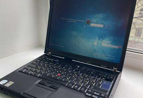 14" Lenovo ThinkPad T60, 60 ГБ, Core Duo T2300, Intel GMA 950