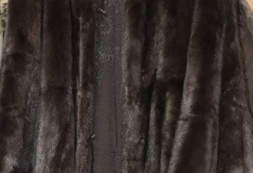 Шуба из меха норки с капюшоном, размер 42-44