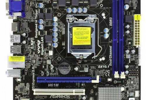 Мат. плата ASRock H61M B3 (RTL) LGA1155 PCI-E+Dsub